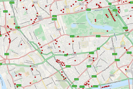 This map will tell you if any bombs fell on your house during the Blitz ...