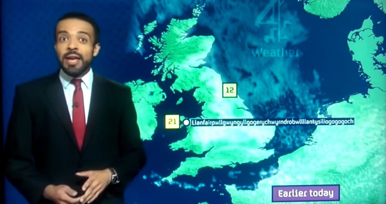 Smooth weatherman pronounces Welsh town's ridiculously long name with ...