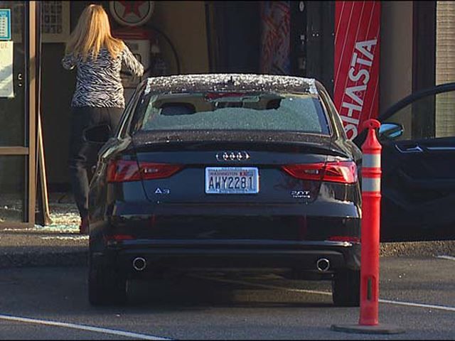 Learner driver crashes into driving school at the end of her 'great ...