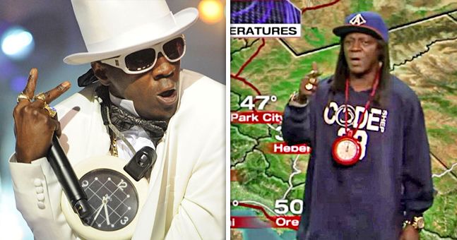 VIDEO: Public Enemy's Flavor Flav presenting the weather is sensational ...