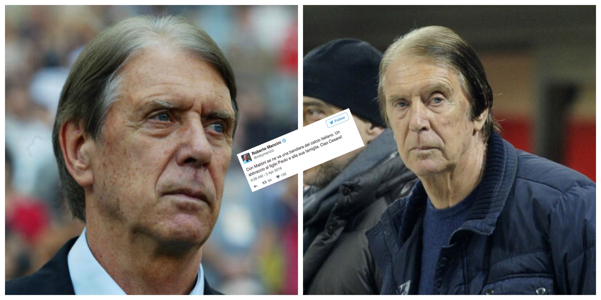 The football world pays tribute as former Italy coach Cesare Maldini ...