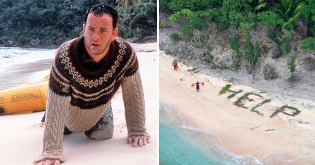 Stranded castaways are rescued after spelling out 'HELP' with tree ...