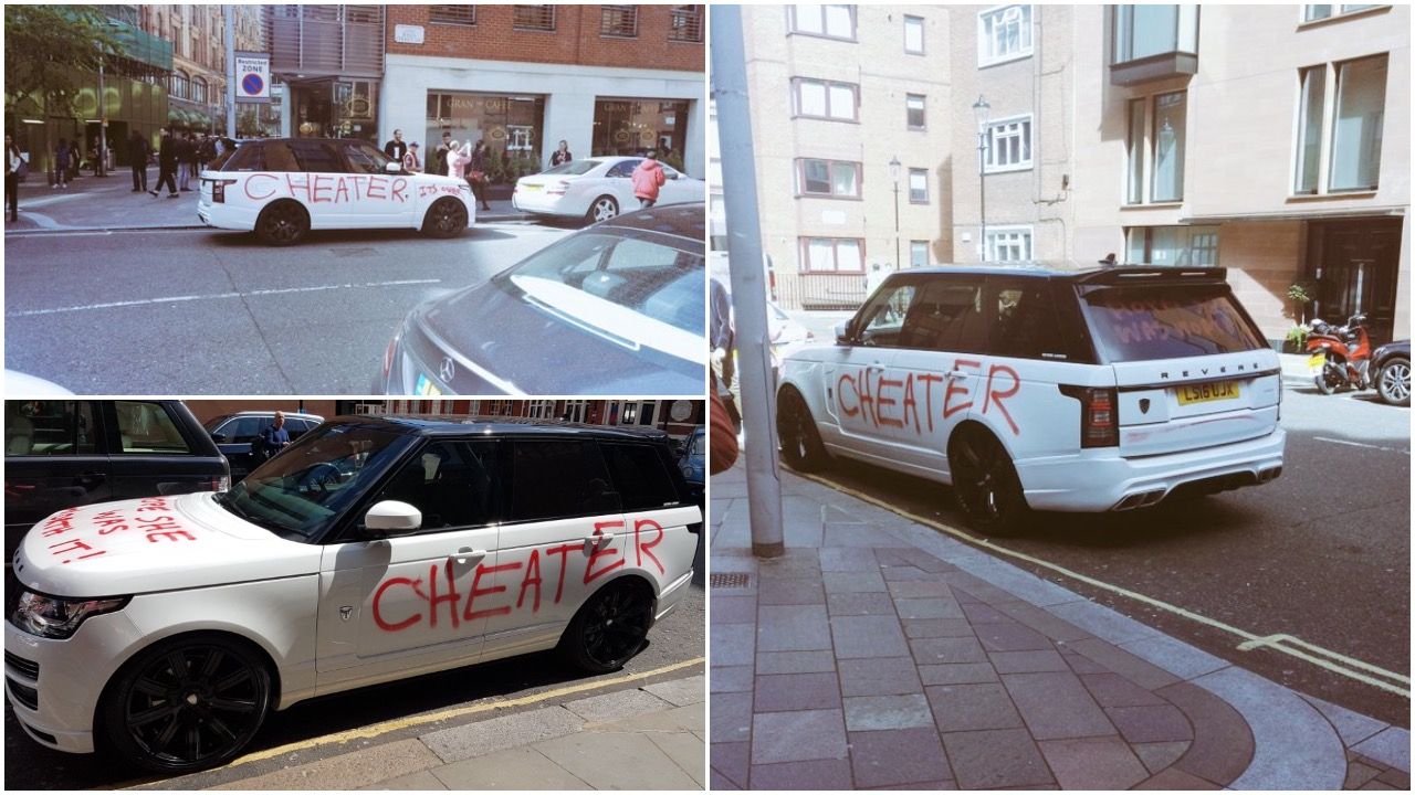 Girlfriend gets revenge on cheater by spray-painting £100,000 Range ...