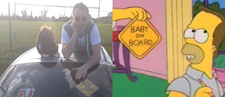 This guy toasted his mate's baby news with an excellent 'Simpsons ...