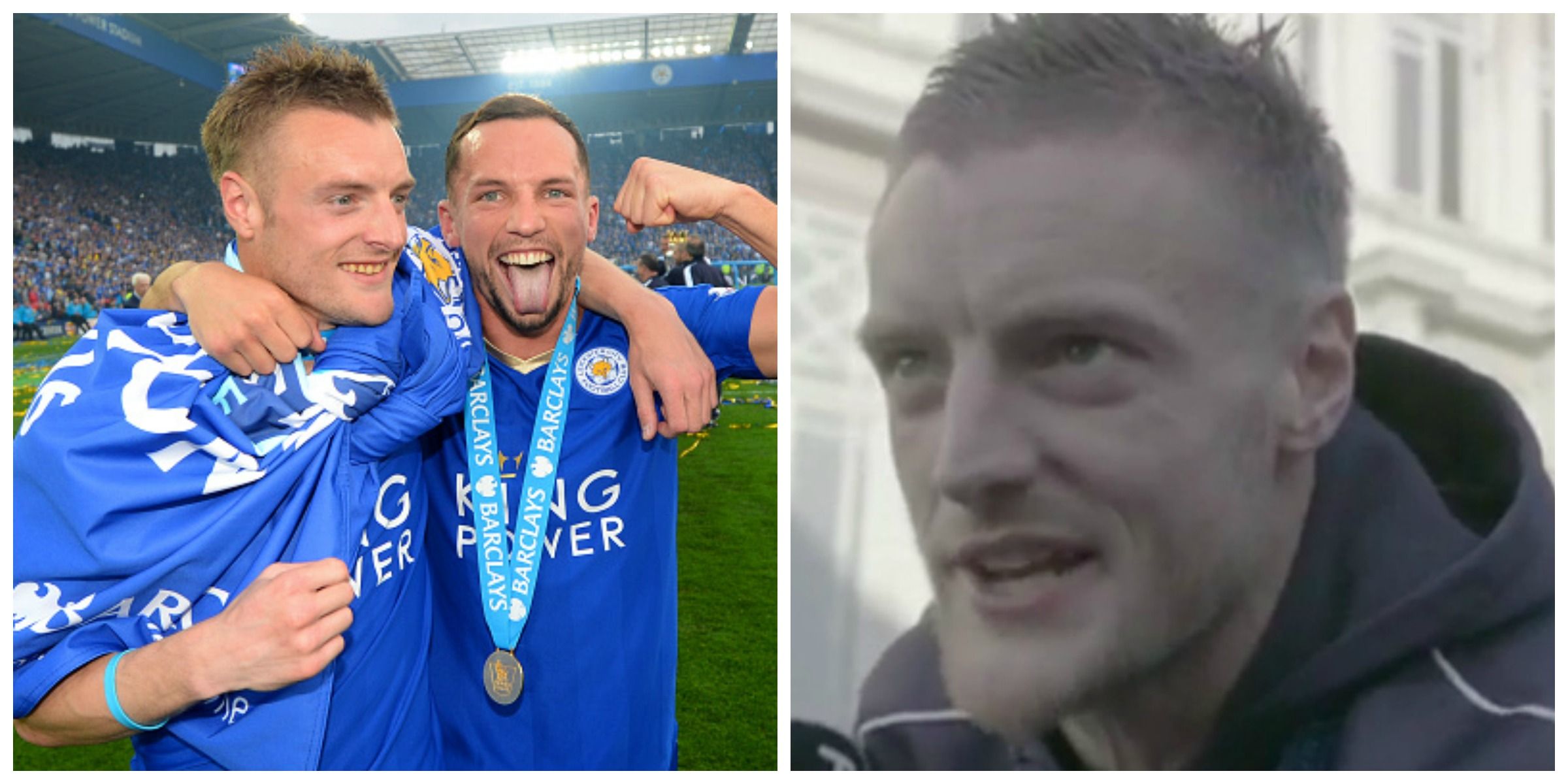 Jamie Vardy breaks off mid-interview to cheer on young Leicester fans ...