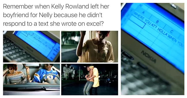 Nelly tries to explain why Kelly Rowland used Excel to message him in ...
