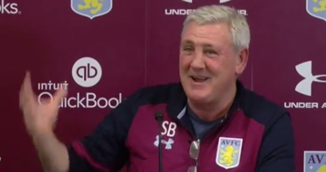 Aston Villa and Steve Bruce make joke about form... it does not go down ...