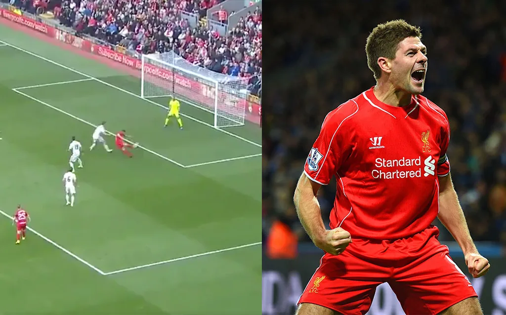 Watch Steven Gerrard score on Anfield return after gorgeous first touch ...