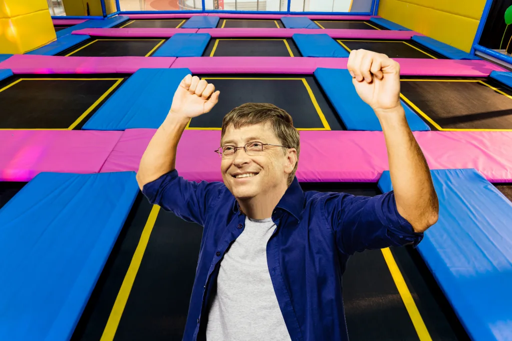 Bill Gates has a trampoline room in his house which proves that he ...
