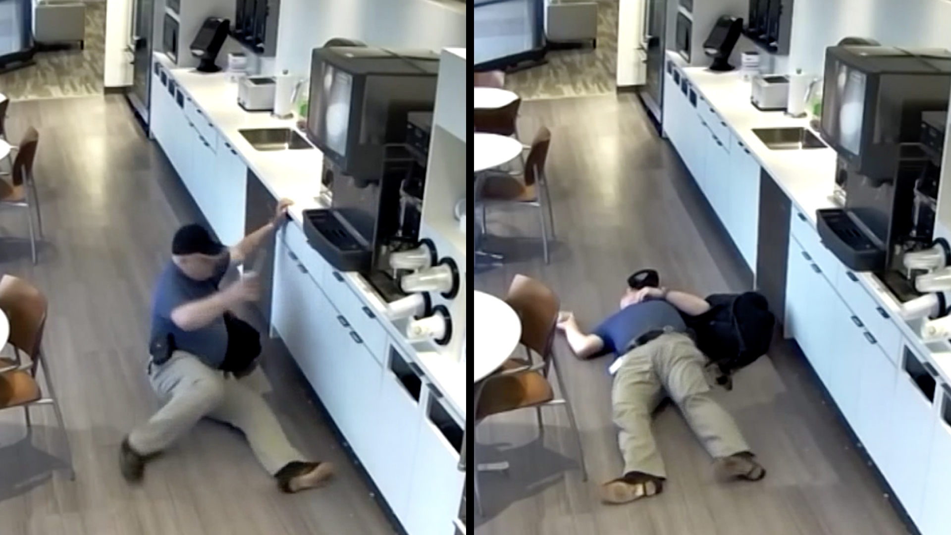 A scene by scene breakdown of the man caught pretending to slip on ice ...