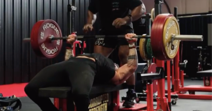 Bodybuilder suffers horrific pec tear injury while bench pressing 220kg
