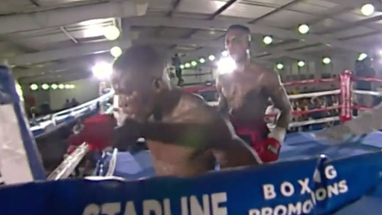 Boxer taken to hospital after punching invisible opponent during title ...