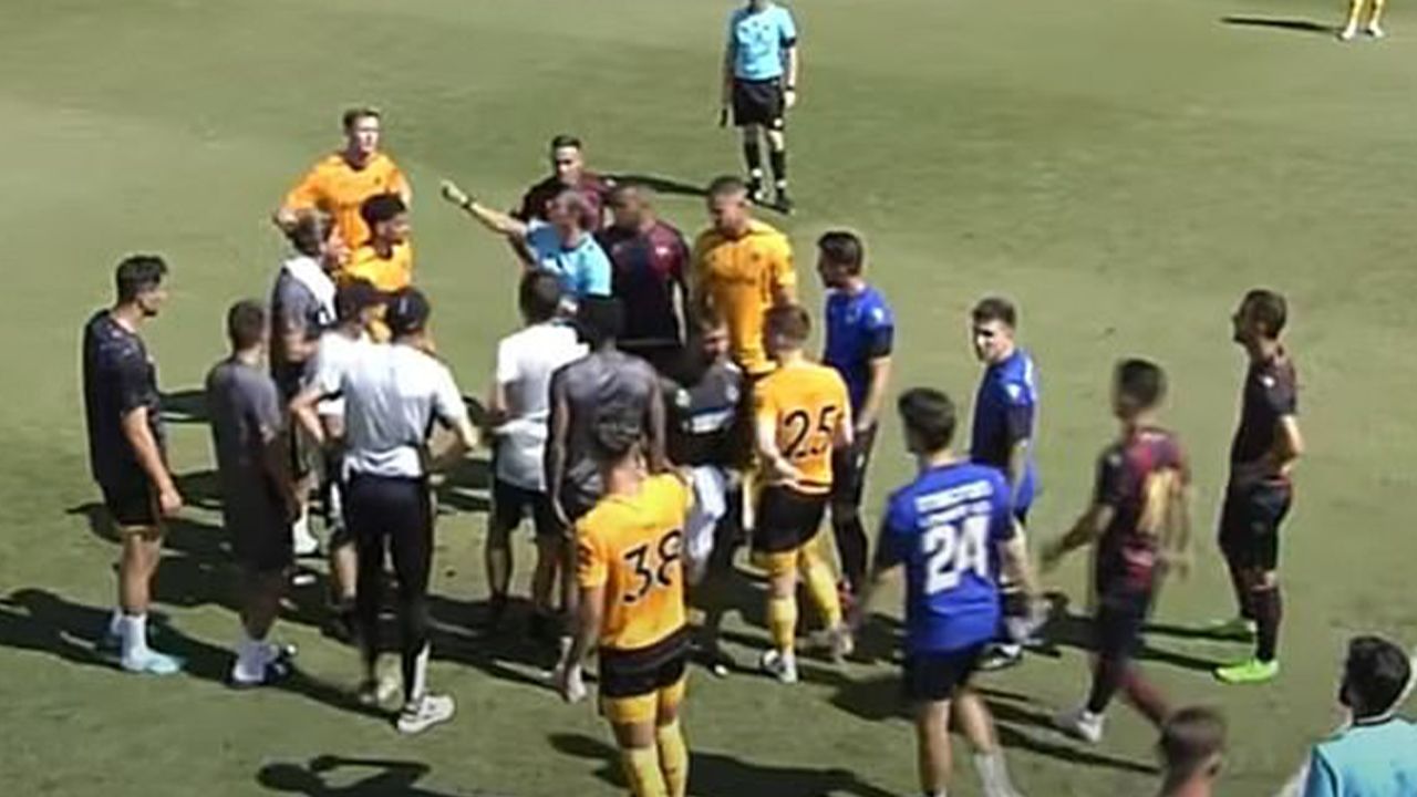 Four players sent off as Wolves pre-season clash descends into chaos
