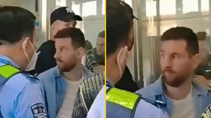 Lionel Messi stopped by Chinese border control