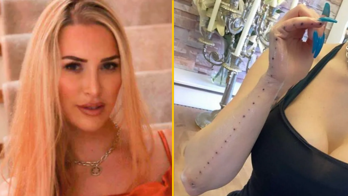 Mum gets ruler tattoo on arm to measure partners' penis sizes