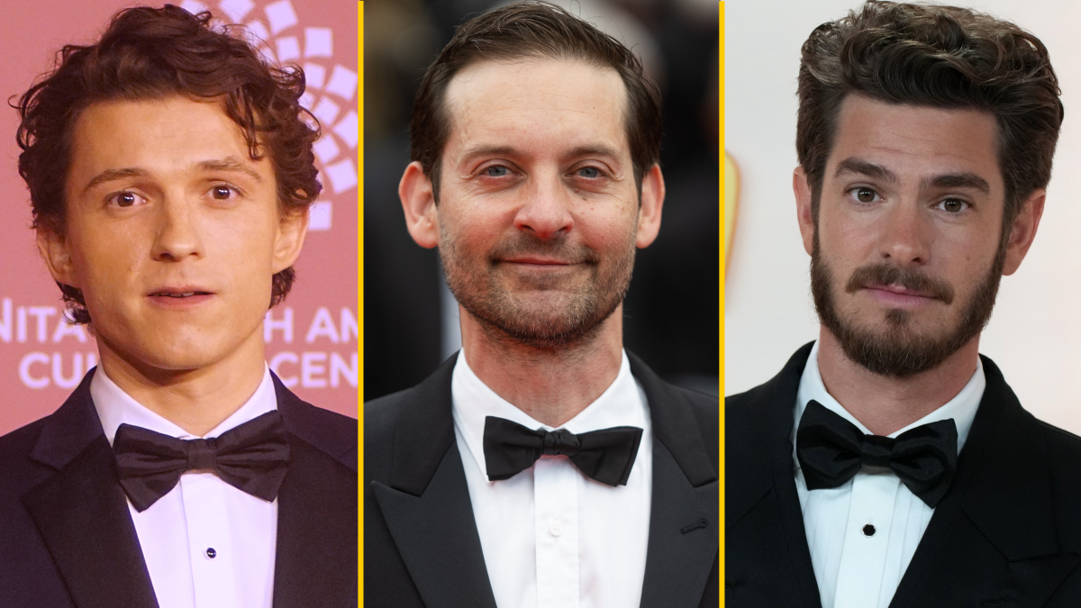 Tom Holland says he, Tobey Maguire and Andrew Garfield have a group chat called The Spider Boys ...