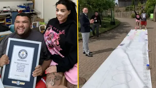 Harvey Price sets Guinness World Record for longest drawing of a train ...