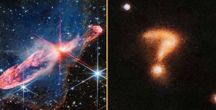 James Webb Telescope captures bizarre galaxy that looks like a question ...