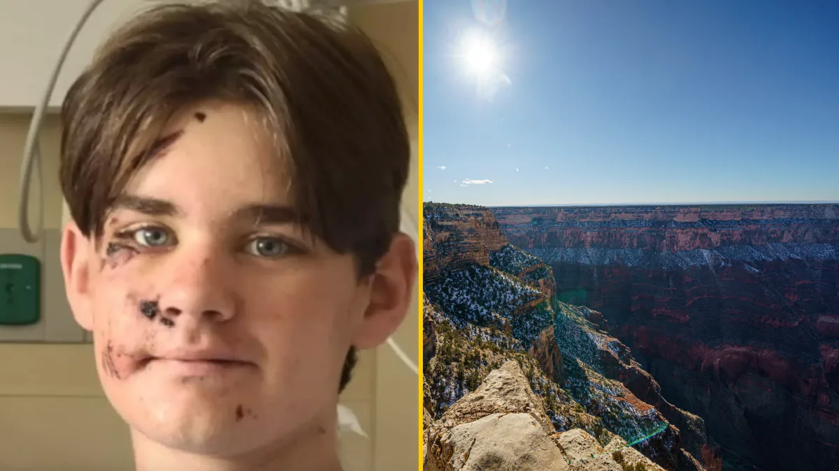Boy, 13, miraculously survives 100ft Grand Canyon fall after moving for ...