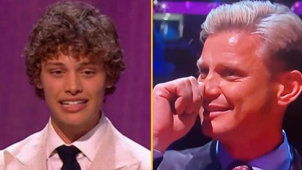 Emotional Jeff Brazier comforted by EastEnders star as son wins NTA