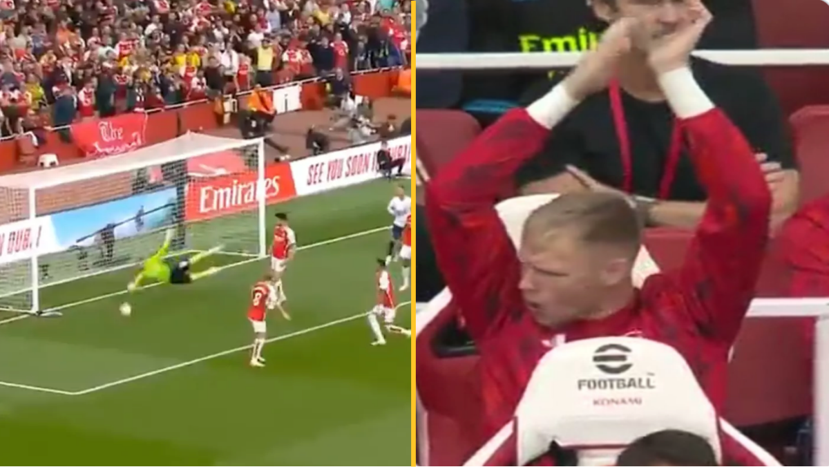 Arsenal fans spot Aaron Ramsdale's reaction to David Raya wonder save - JOE.co.uk