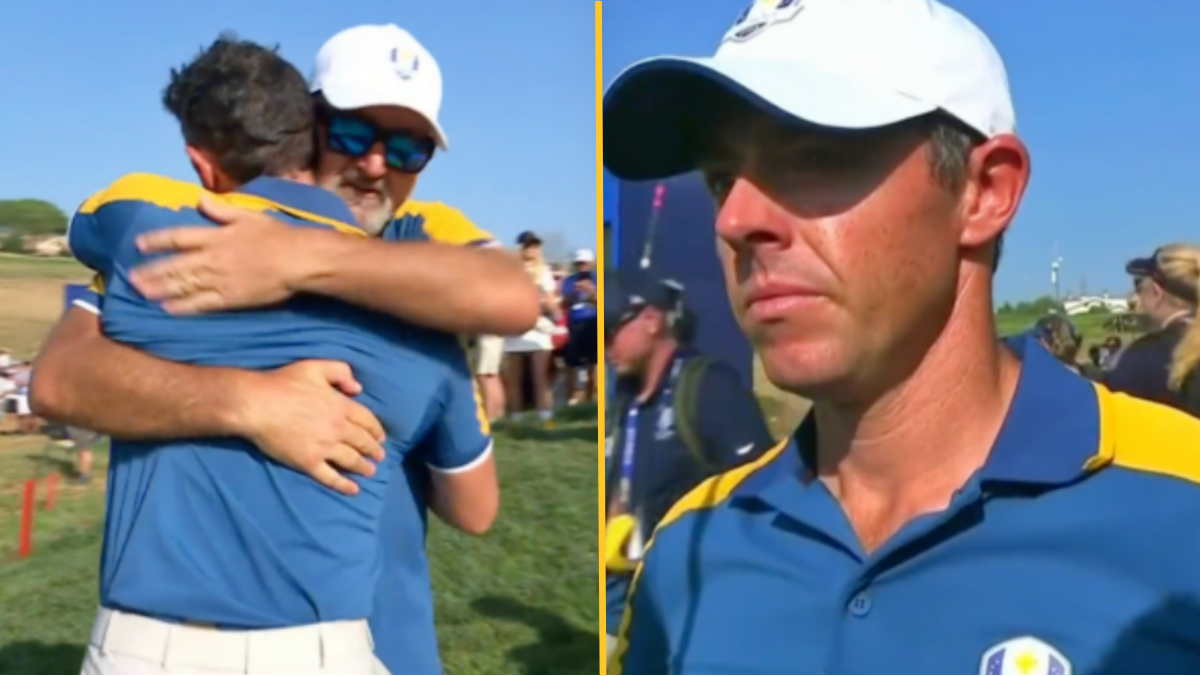 Rory McIlroy chokes up in emotional interview after singles win - JOE.co.uk