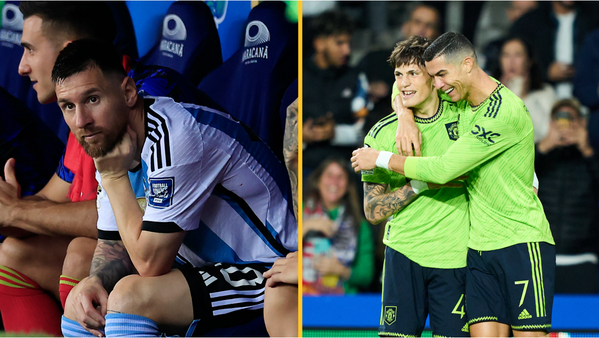 Rio Ferdinand claims Lionel Messi unfollowed Alejandro Garnacho as he ...