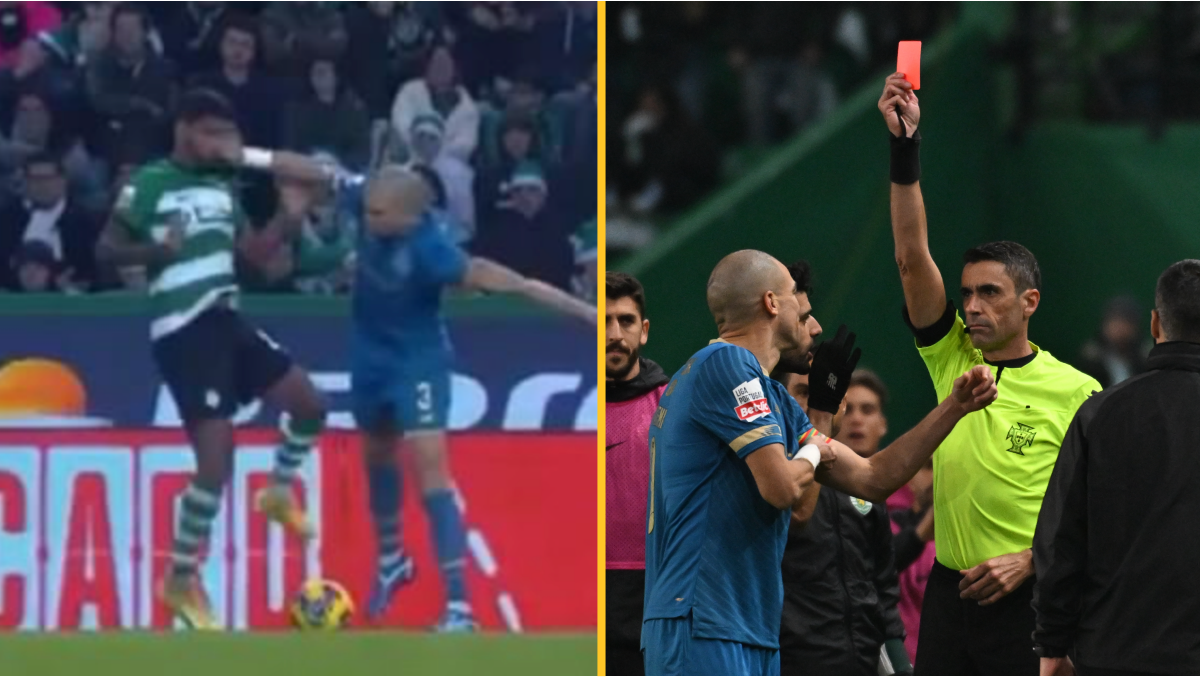 Pepe sent off for 16th time in his career during Porto vs Sporting ...