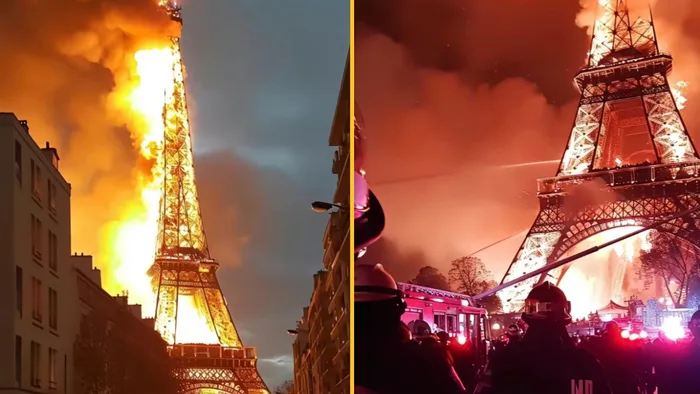 Dark truth behind viral TikTok of Eiffel Tower 'on fire' - JOE.co.uk