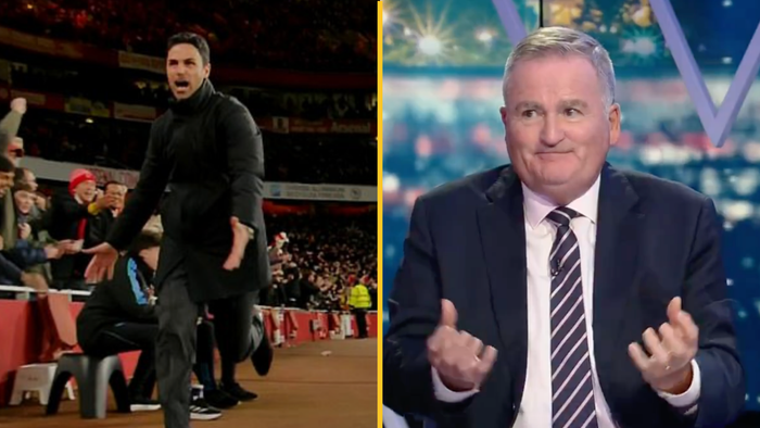 Richard Keys loses his mind at Mikel Arteta's celebrations in Arsenal ...