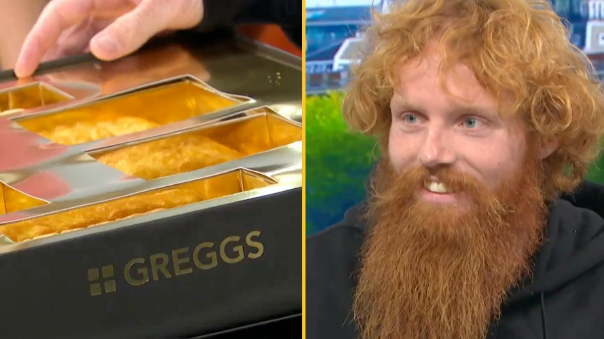 Hardest Geezer gifted Gold Greggs Box after running the length of Africa