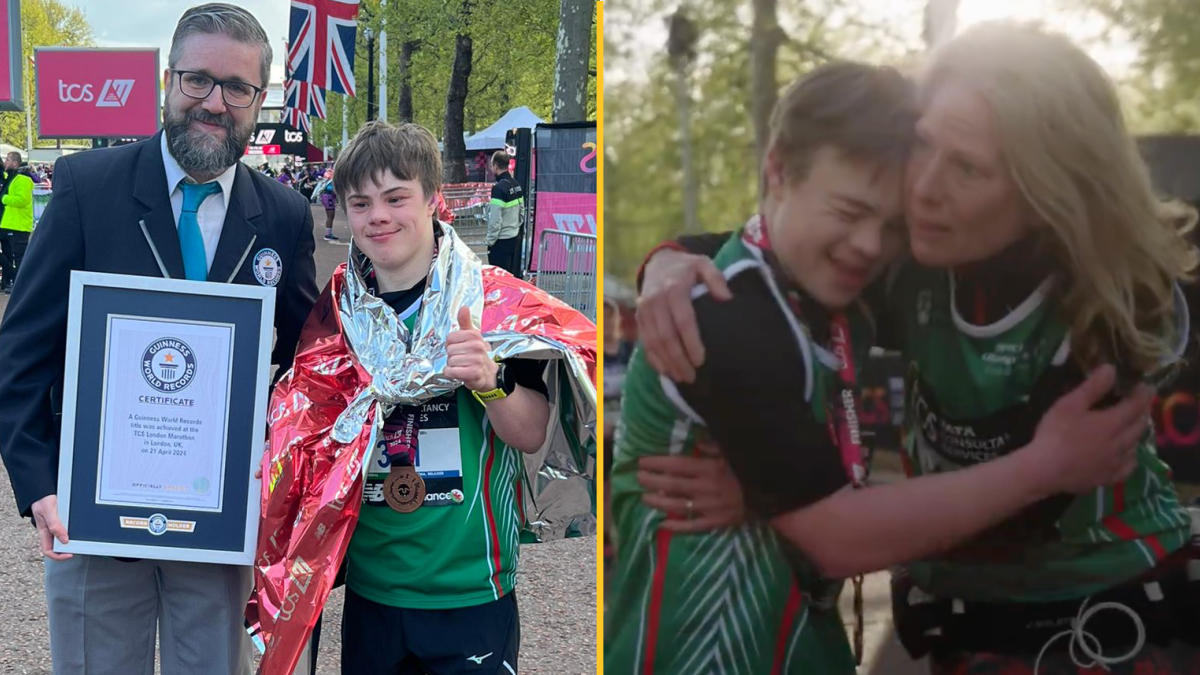 Heartwarming moment crowd erupts into applause as final runner crosses ...