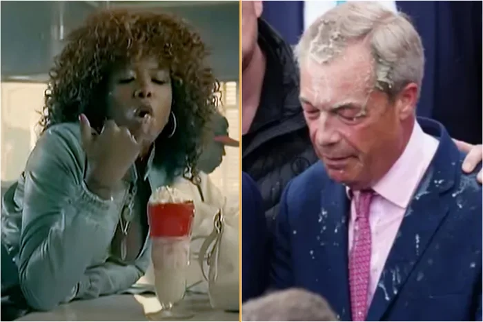 Nigel Farage has milkshake thrown over him during campaign launch in ...