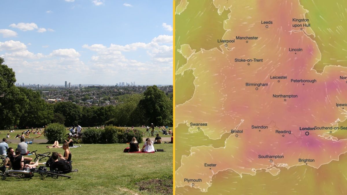 UK 'set to hit 30C' as weather maps turn red