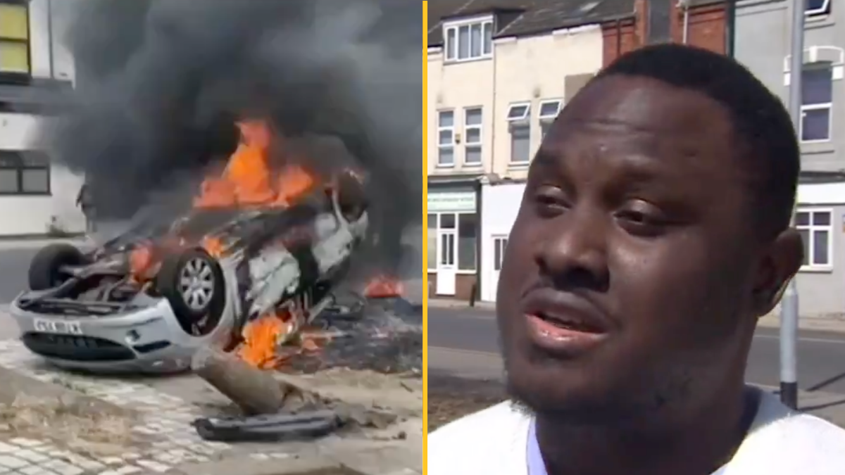 Over £60k raised for carer whose car was torched during riot - JOE.co.uk