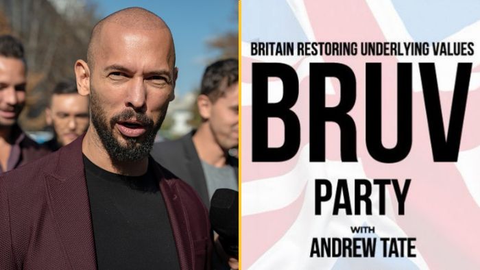 Andrew Tate mocked after launching 'BRUV Party' in hopes of becoming UK ...