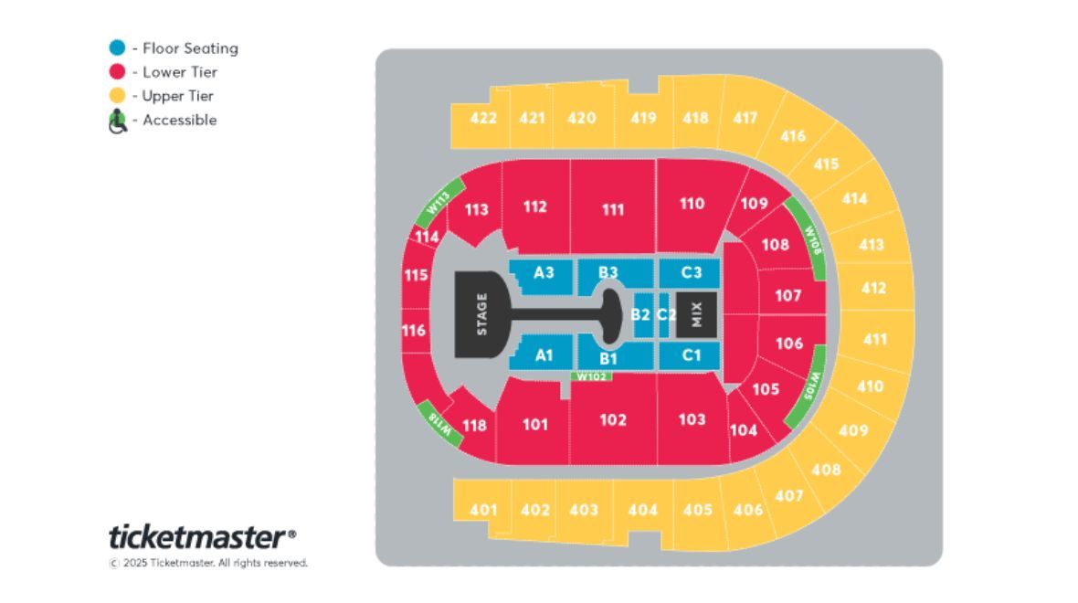 This is the Lady Gaga seating plan for her Mayhem Ball Tour shows in ...