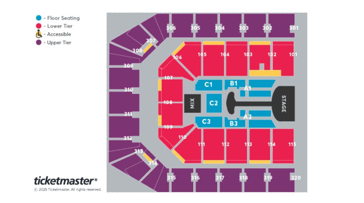 This is the Lady Gaga seating plan for her Mayhem Ball Tour shows in ...